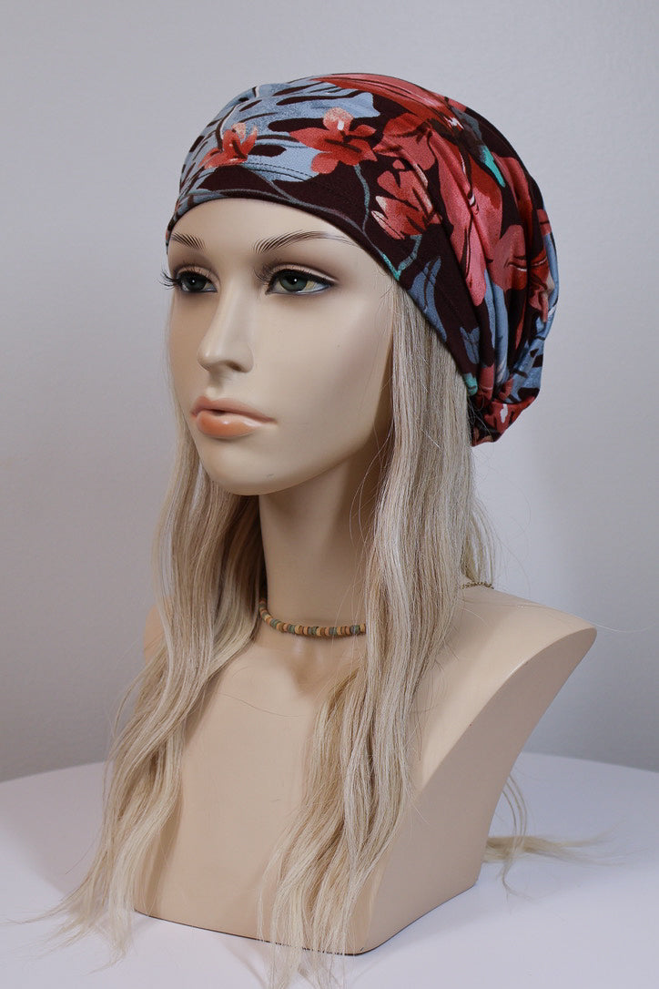 Floral Beanie Cap – NATURAL ELEMENTS ACTIVE HAIR